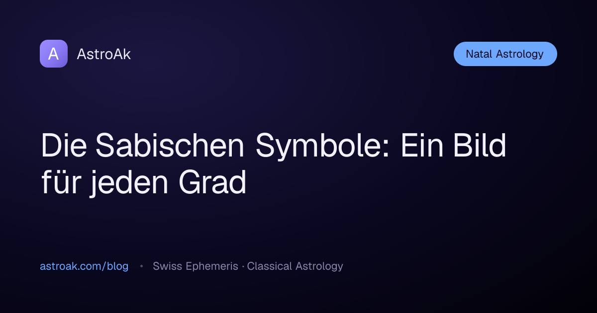 Die Sabischen Symbole: Ein Bild für jeden Grad